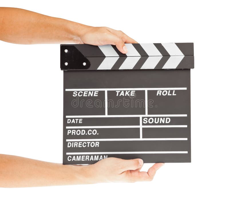 Film Clapper Board with Space Stock Image - Image of lights, action ...