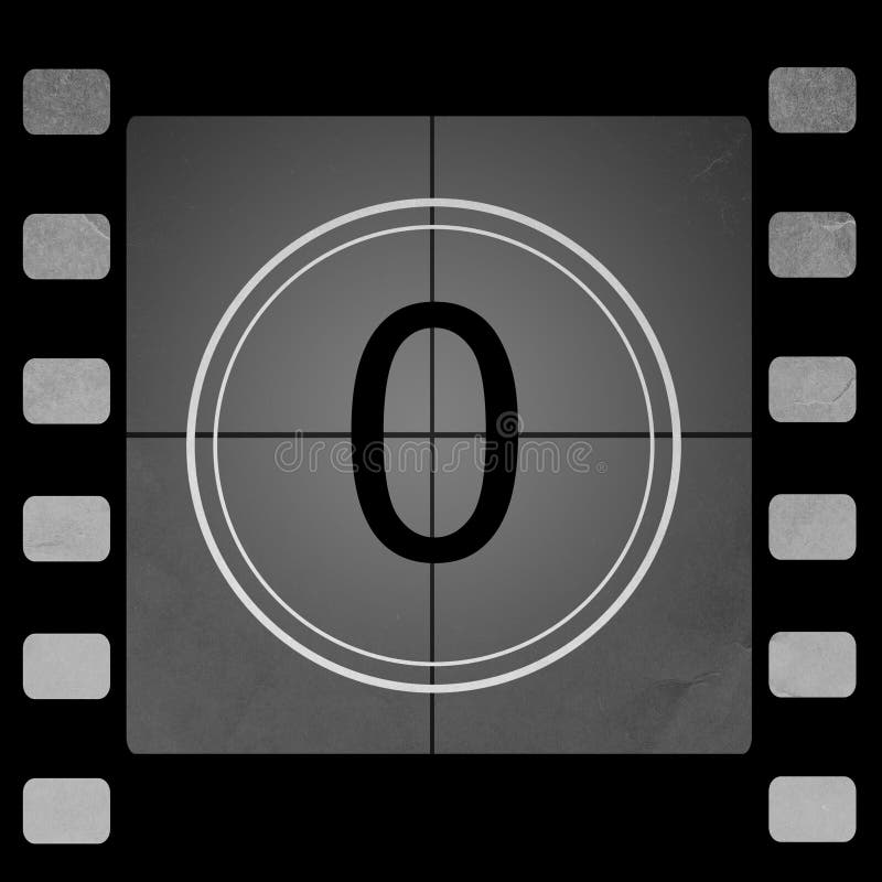 Film countdown 0 stock illustration. Illustration of effects - 25200076