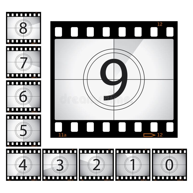 Film countdown stock vector. Illustration of grunge, optical - 12895737