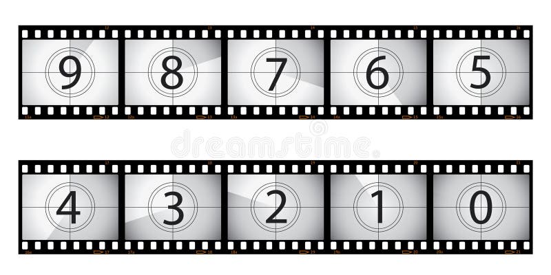 Film countdown stock vector. Illustration of grunge, optical - 12895737