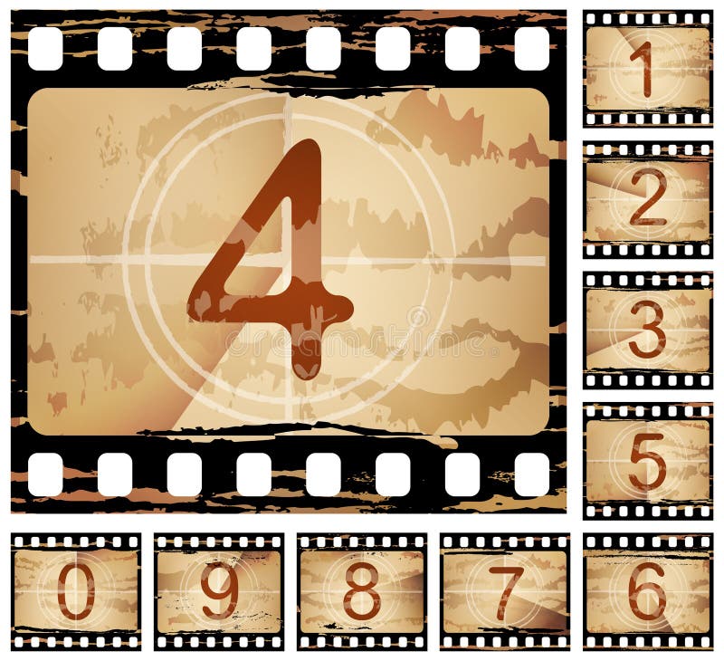 Film Countdown stock vector. Illustration of filmstrip - 28426475