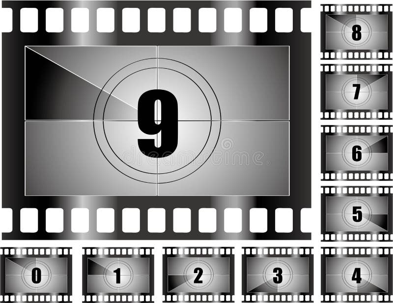 Film countdown stock vector. Illustration of film, filmstrip - 19441729