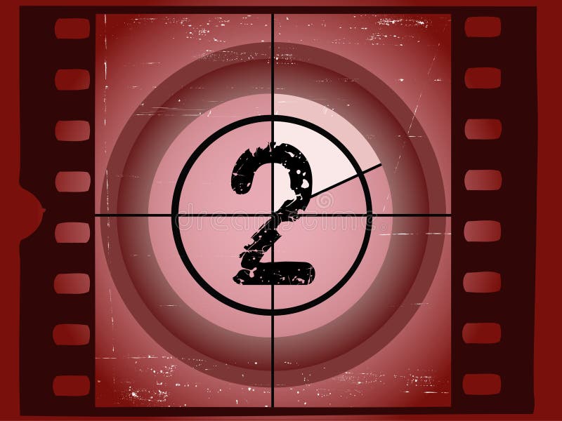 Film Countdown - at 2 stock vector. Illustration of digital - 2997646