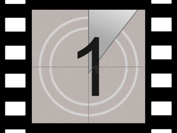 Film countdown stock illustration. Illustration of black - 584755