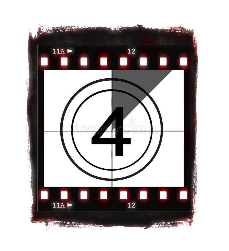 Film countdown at number 4 stock vector. Illustration of theater - 4300999