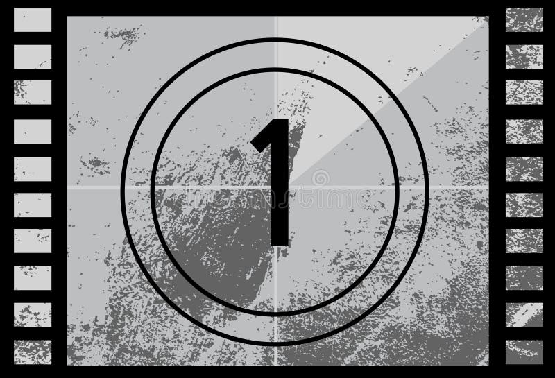 Film CountDown number 1 stock vector. Illustration of numeral - 11663521