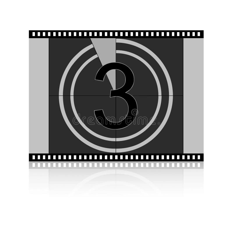Film Countdown - Three stock illustration. Illustration of countdown ...