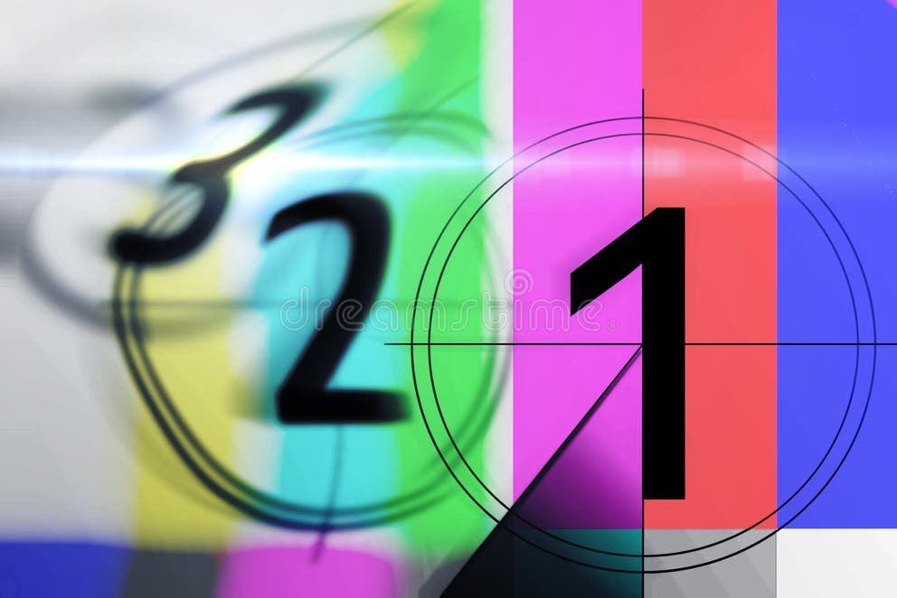 Film countdown 3 2 1 stock illustration. Illustration of cinematography ...