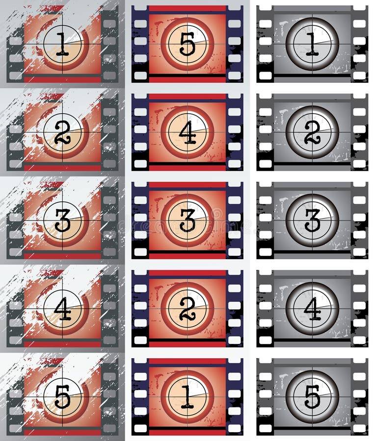 Film countdown stock vector. Illustration of movie, design - 10855614