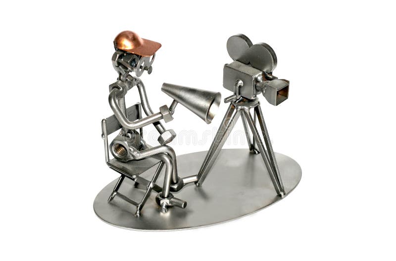 Film director iron toy stock image. Image of creative - 23423315