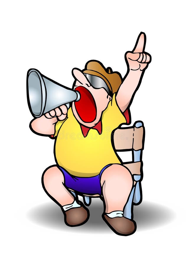 Film Director Make a Good Movie Stock Illustration - Illustration of ...