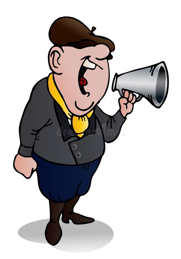Director Shout in a Megaphone Stock Vector - Illustration of scream ...