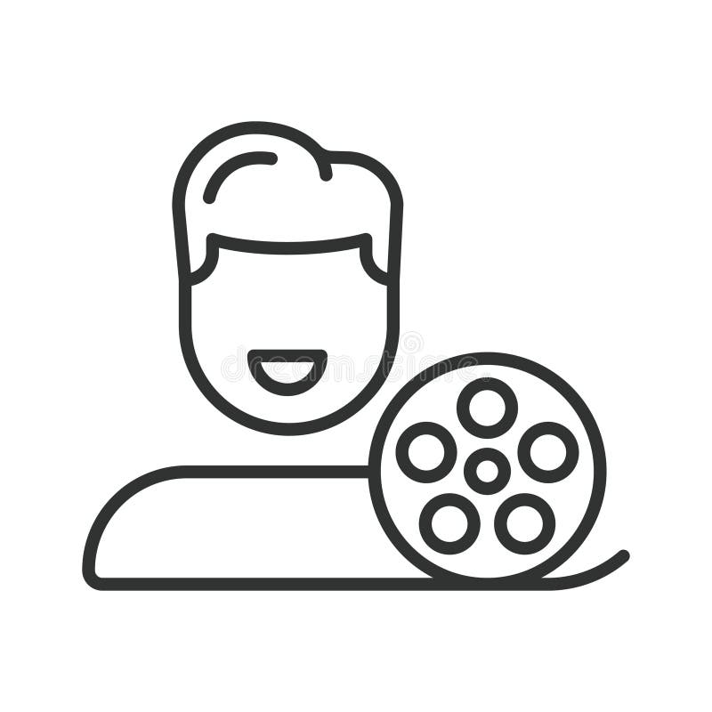 Film Editor, Icon in Line Design. Film Editor, Editing, Footage ...