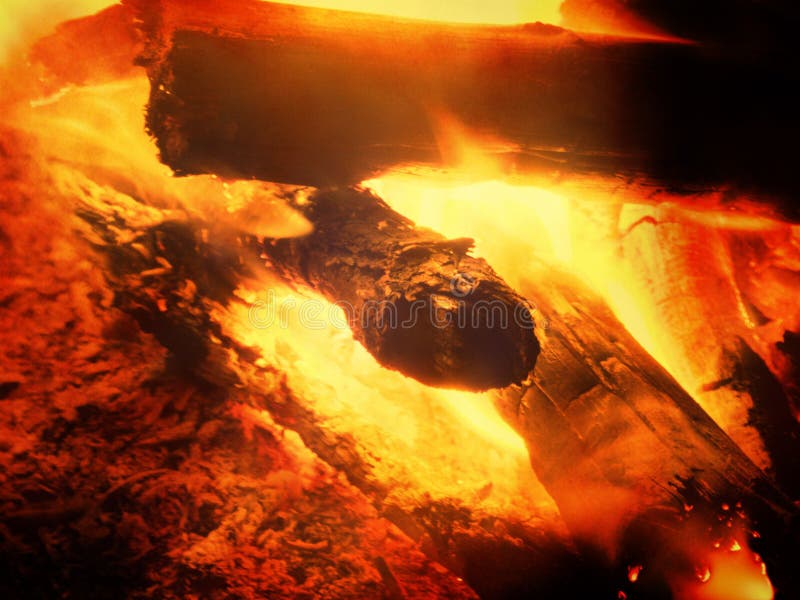 Film Effect. Wood Exploded in Fire, Texture Fire Bonfire Embers Stock ...