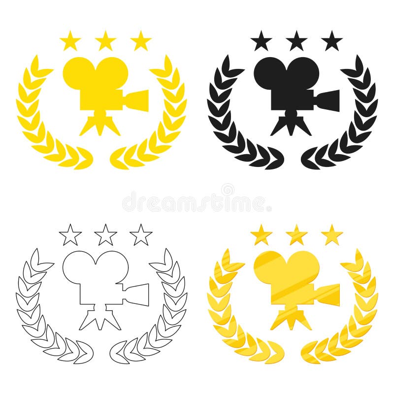 Camera Film Trophy Awards Gold Stock Illustrations – 40 Camera Film ...