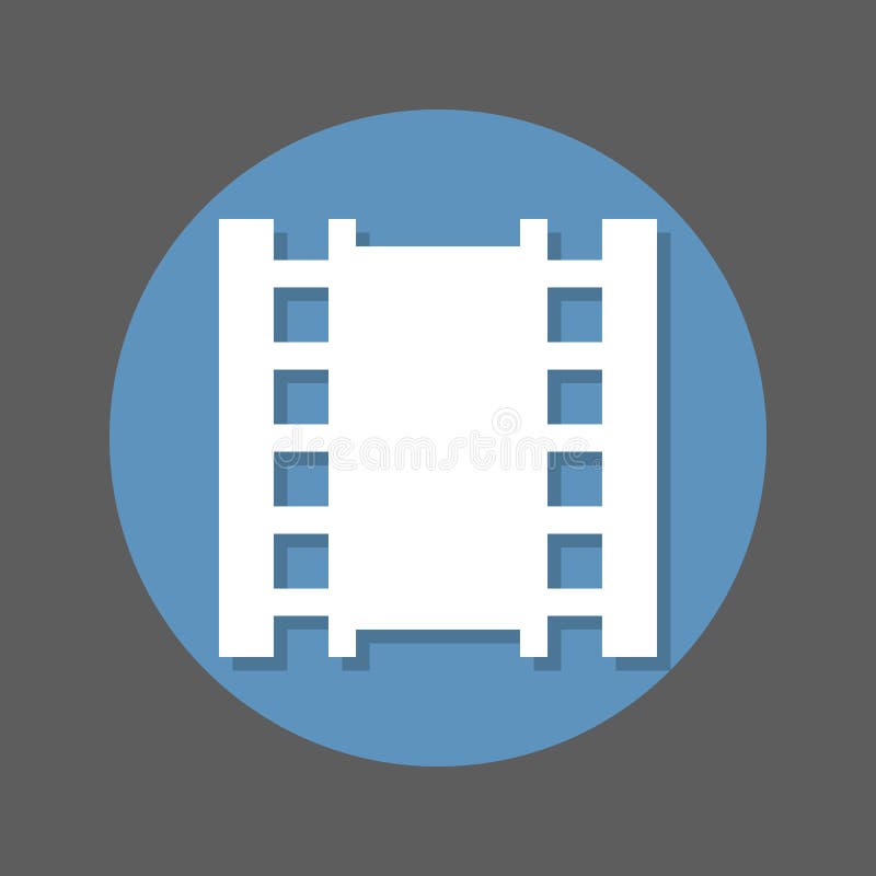 Film Circular Line Icon. Round Sign. Flat Style Vector Symbol. Stock ...