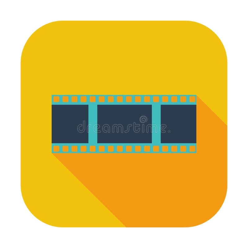 Film flat icon. stock vector. Illustration of projection - 92001612