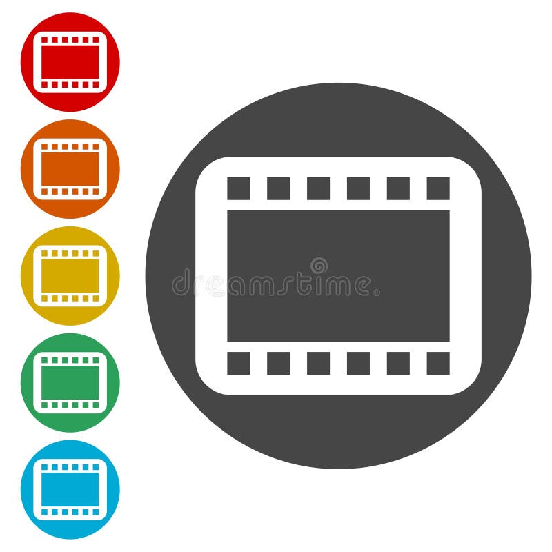 Film Frame icons set stock vector. Illustration of camera - 134226541