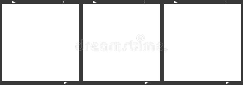 Film Frames 3X1 by Format 6X6 Stock Photo - Image of design, frame ...