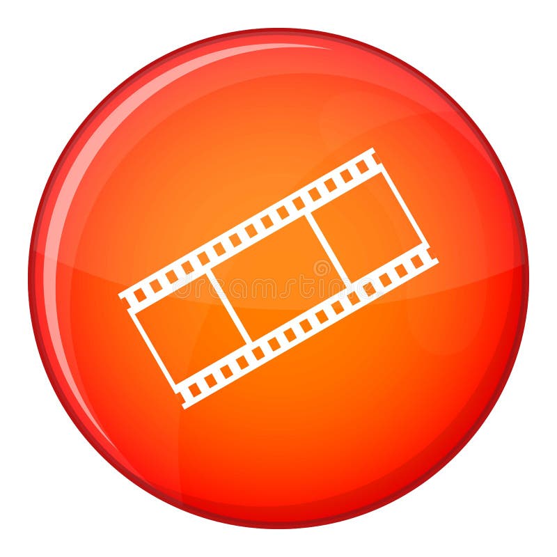 Film with Frames Icon, Flat Style Stock Vector - Illustration of ...