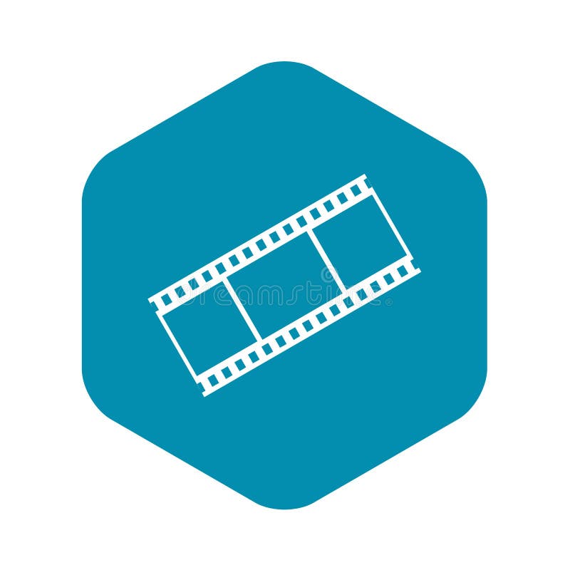 Film with Frames Icon, Simple Style Stock Vector - Illustration of ...