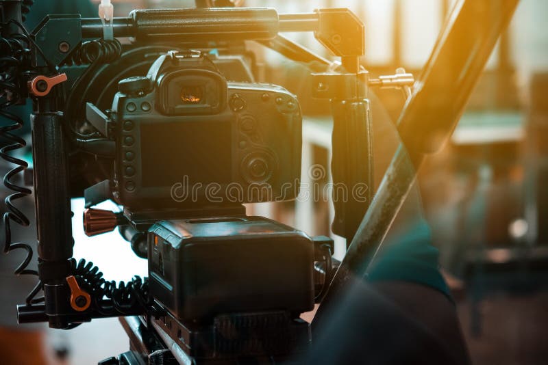 Film Industry. Behind the Scenes Stock Photo - Image of media, digital ...