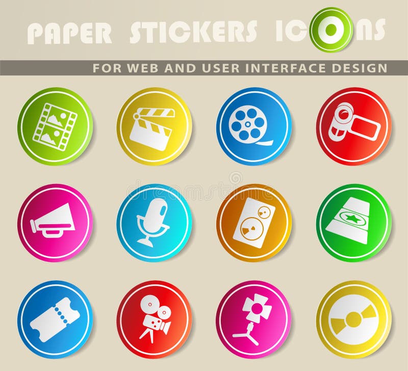 Film Industry Icons stock illustration. Illustration of element - 88050962
