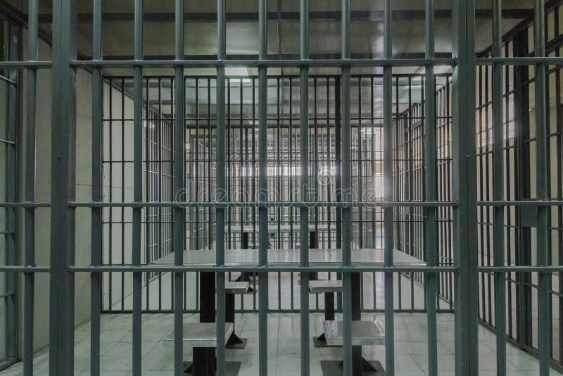 Film Location: Prison Hall with Gray Tones Stock Photo - Image of guilt ...