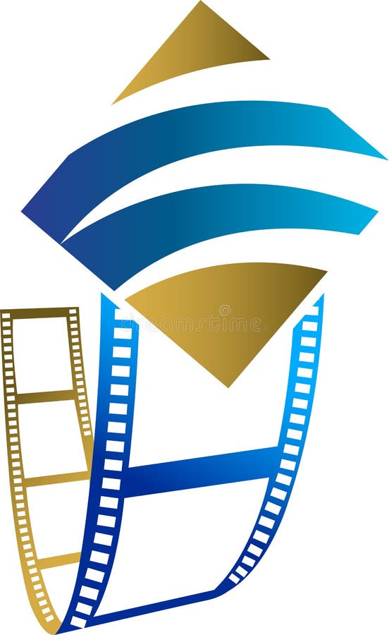 Glassy Blue Film Strip Icon Stock Illustration - Illustration of blue ...