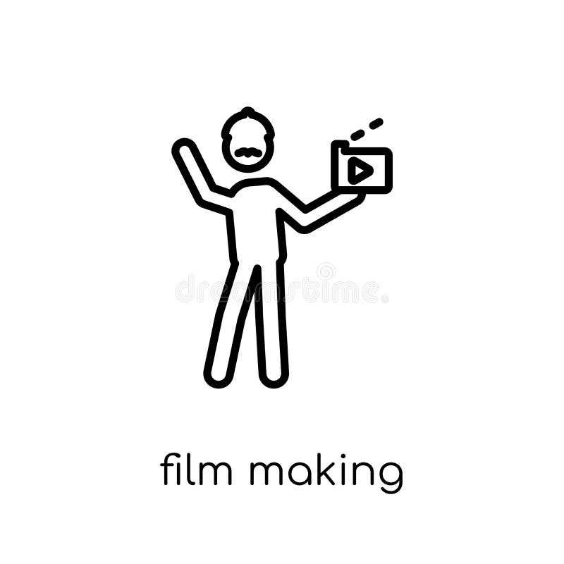 Film Making Icon. Trendy Modern Flat Linear Vector Film Making I Stock ...