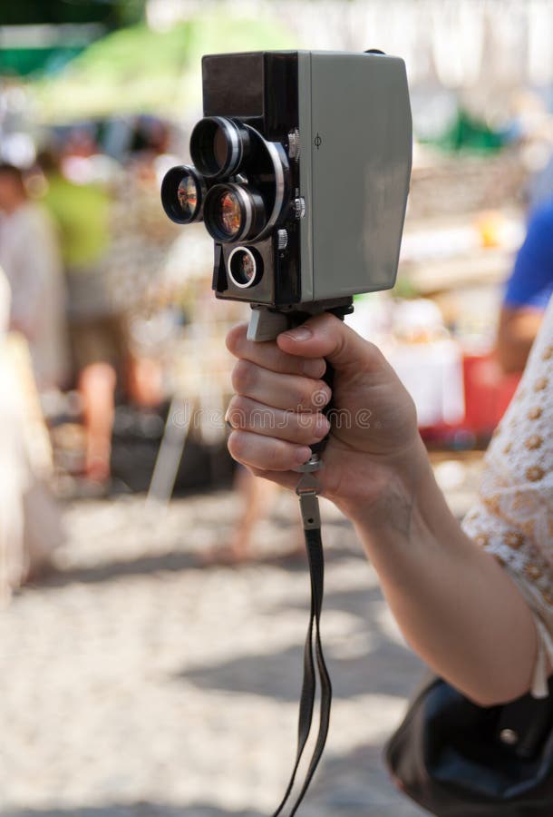Retro filmcamera stock foto. Image of media, filmmaker - 10795706