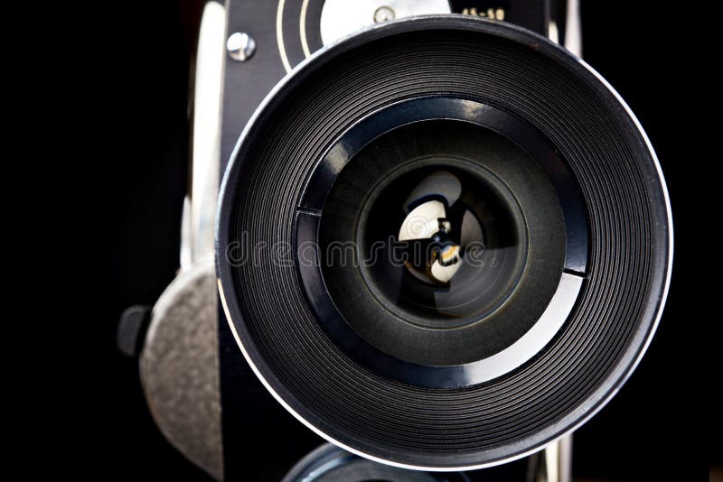 Film movie camera lenses stock photo. Image of metal - 180113432