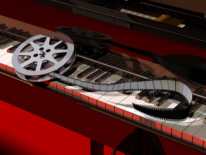 Film-Musik stock abbildung. Illustration von produktion - 14289263