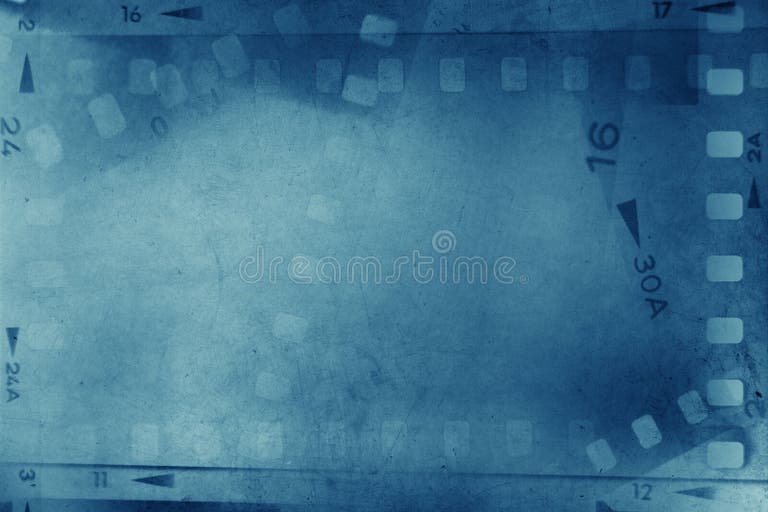 Film Negatives Blue Background Stock Photo - Image of blue, retro ...