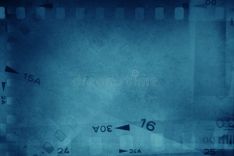 Film Negatives Blue Background Stock Image - Image of frame, stripquot ...