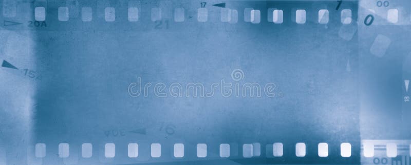 Film Negatives Blue Background Stock Photo - Image of frame, strip ...