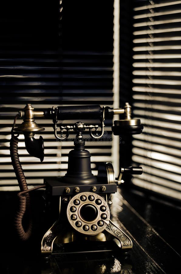 Film Noir Vintage Telephone Stock Photo - Image of mystery, danger ...
