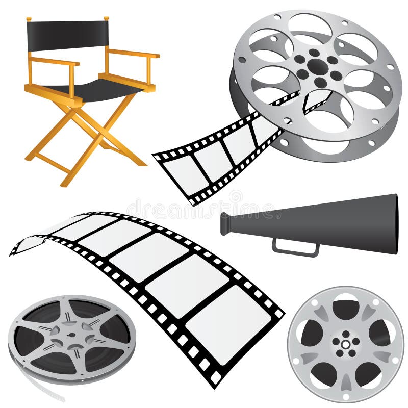 Film objects vector stock vector. Illustration of shoot - 5440962