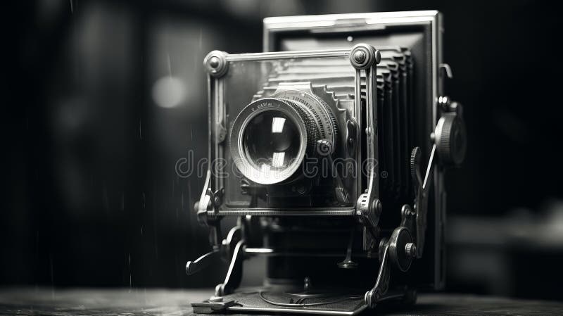 The Film of an Old Camera Frame, Black and White Stock Photo - Image of ...