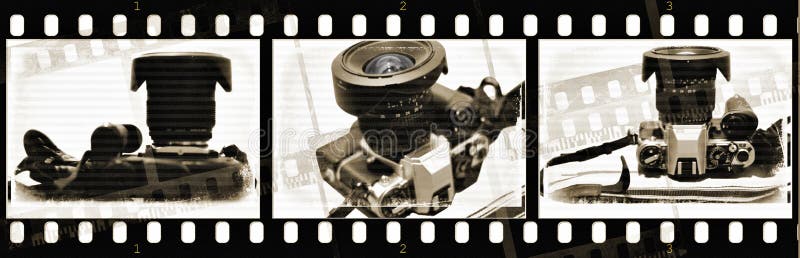 Film with Old Camera with Textures Stock Image - Image of stylization ...