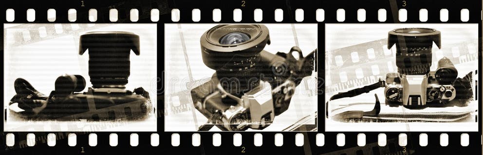 Film with Old Camera with Textures Stock Image - Image of stylization ...