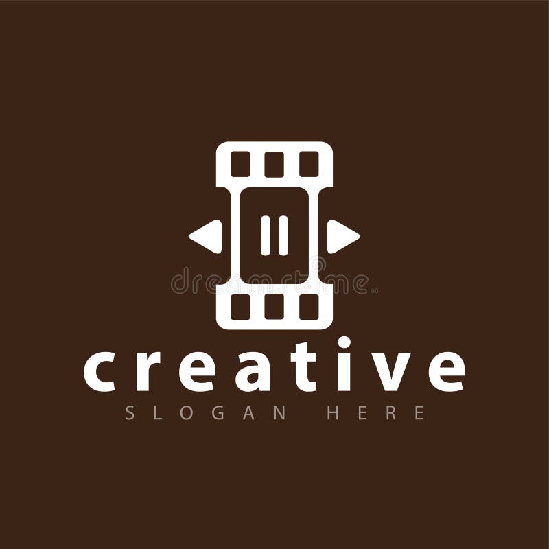 Film Player Logo Vector Template Stock Vector - Illustration of action ...