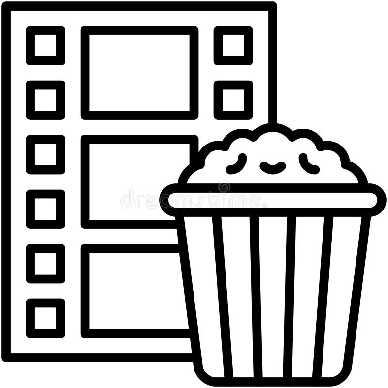 Film and Popcorn Icon, New Year Realated Vector Stock Vector ...