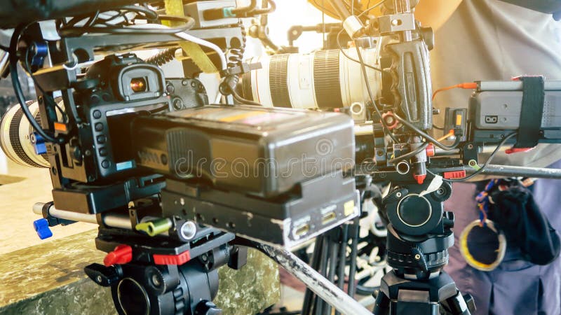 Image of Filming Crew stock image. Image of close, microphone - 196429111