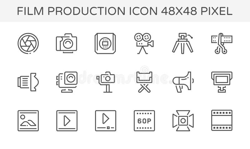 Film production icon stock vector. Illustration of digital - 168377527