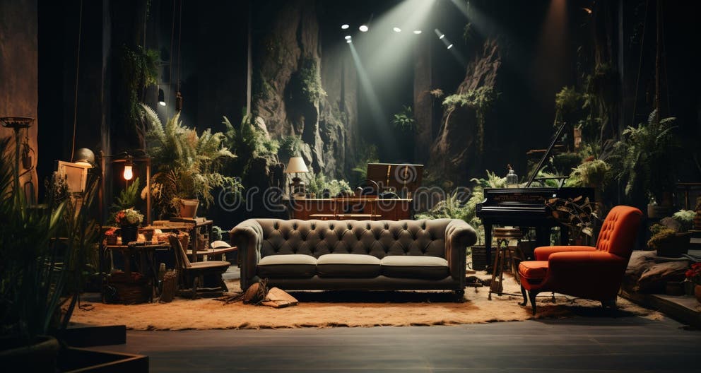 Film Production Scene Backdrop Generated by AI. Versatile for Digital ...