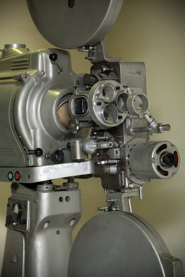 An old 35mm film projector stock image. Image of zoom - 2191373