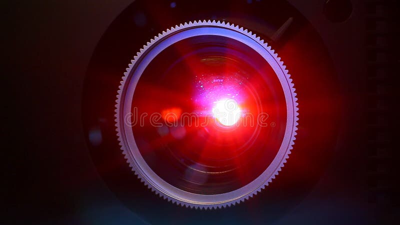 Projector Lens in Operation. Spectral Decomposition of Light Stock ...