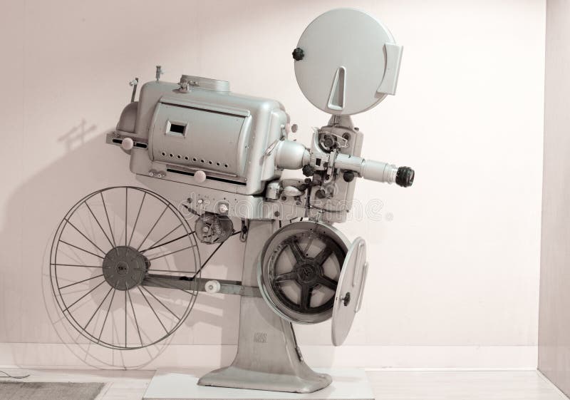 A very old film projector stock image. Image of comedy - 66775641