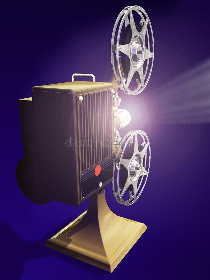 Film projector show film stock illustration. Illustration of ...